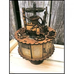 Wood Steam Train Shape 1 for altered art and craft projects
